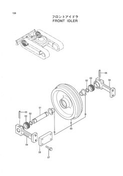 3056041 BUSHING Hitachi parts EX18-2, EX20U-3, EX20UR, EX20UR-2, EX20UR ...