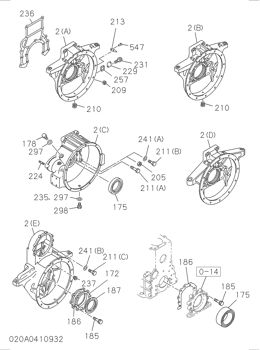 1113220600 GASKET; GEAR CASE TO COVER Hitachi parts 225CL RTS JD, 270C ...